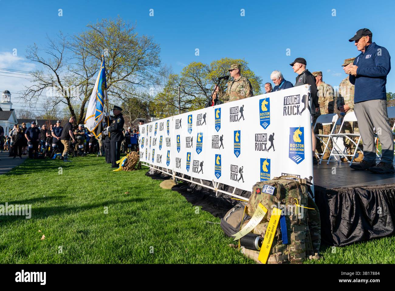 Beginning ceremony for Tough Ruck 2025, an annual marathon and charity ...