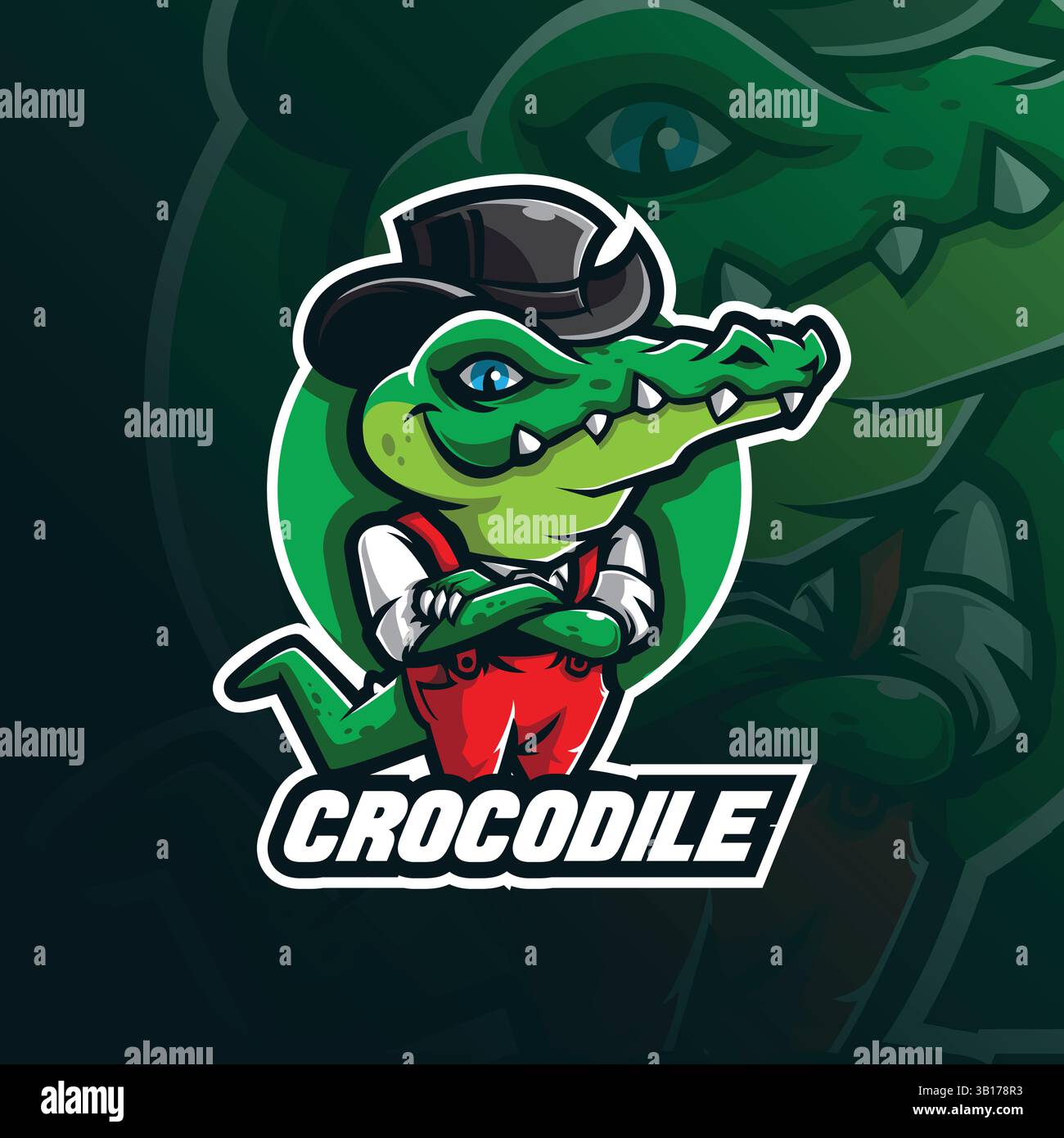 crocodile mascot logo design vector with modern illustration concept ...