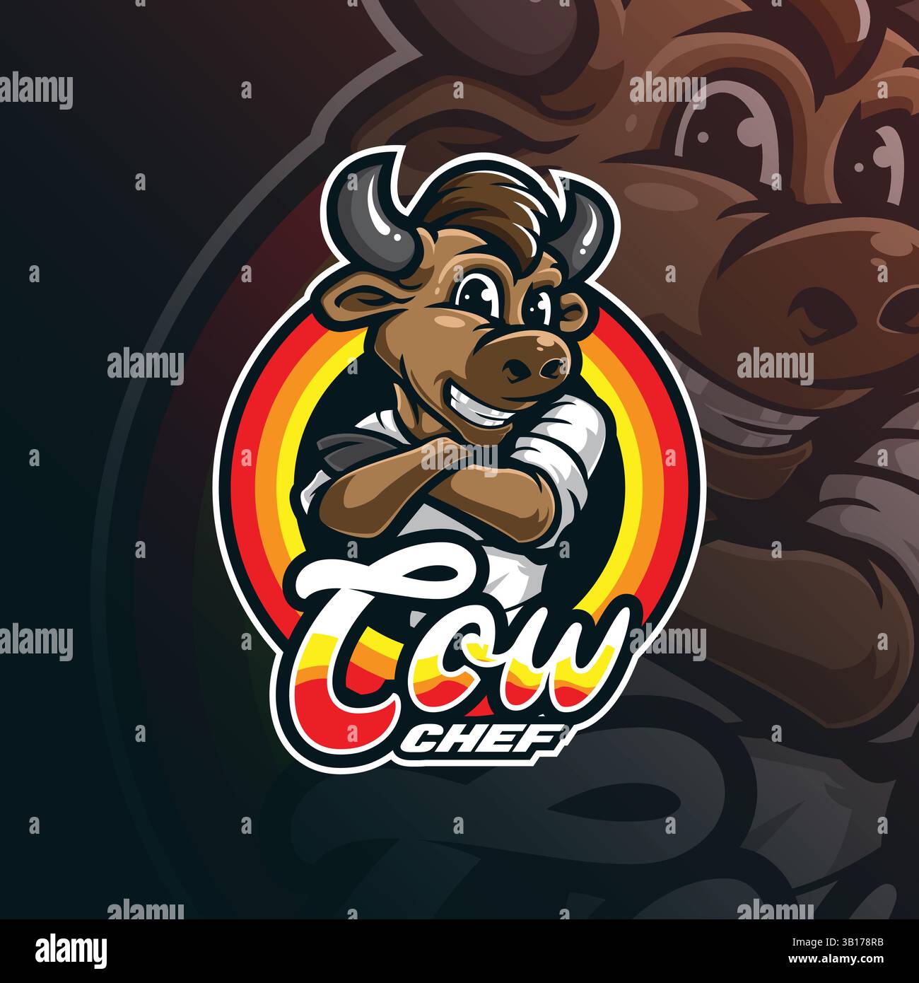 Chef in white shirt Stock Vector Images - Alamy