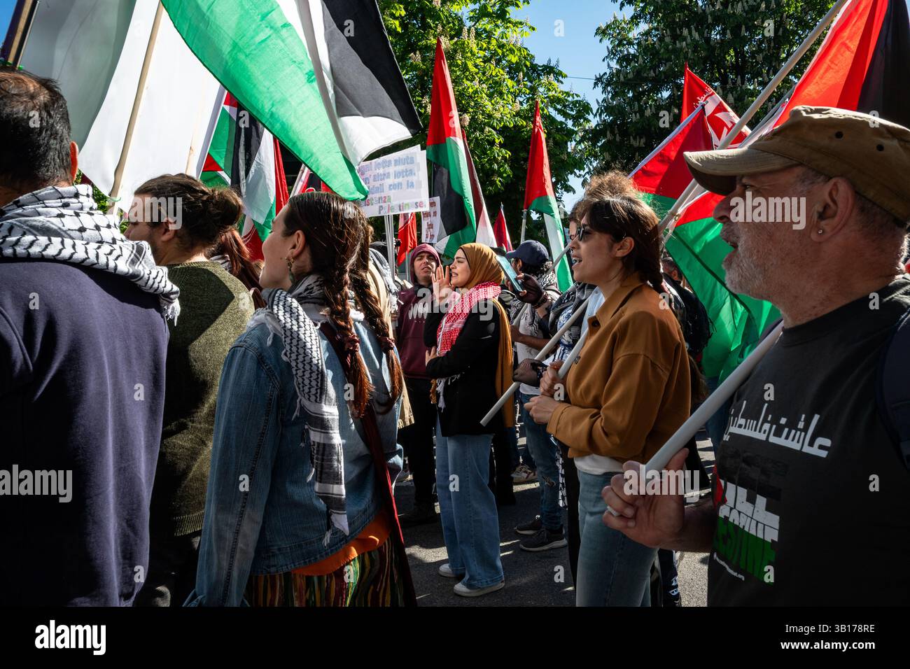 Celebration for the 80th Italian Liberation Day Anniversary. Bergamo ...