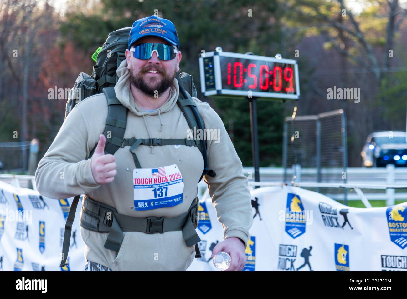 At the finish line for Tough Ruck 2025, an annual marathon and charity ...
