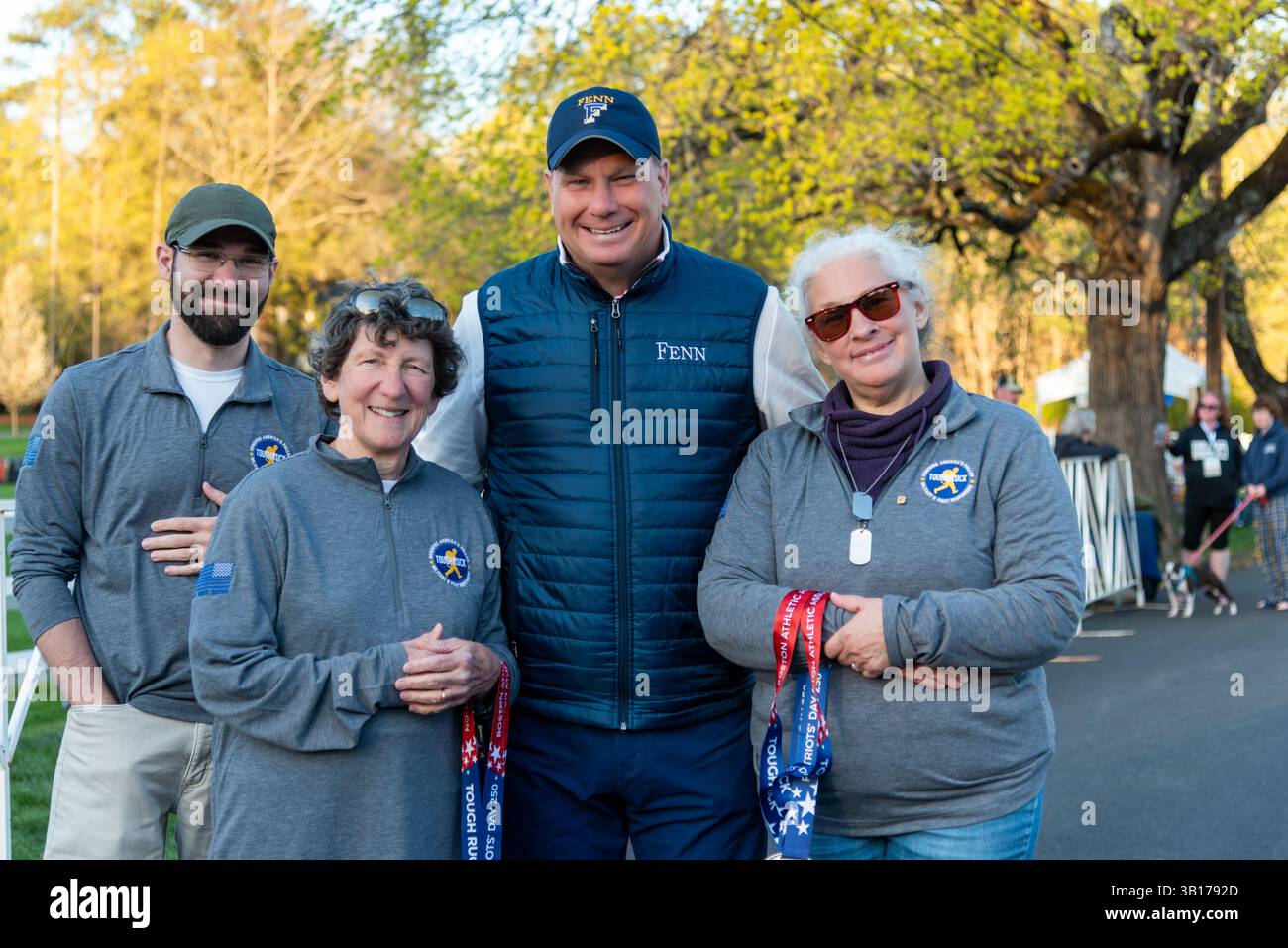 Derek Boonisar, Fenn School Headmaster, posing with Gold Star Families ...