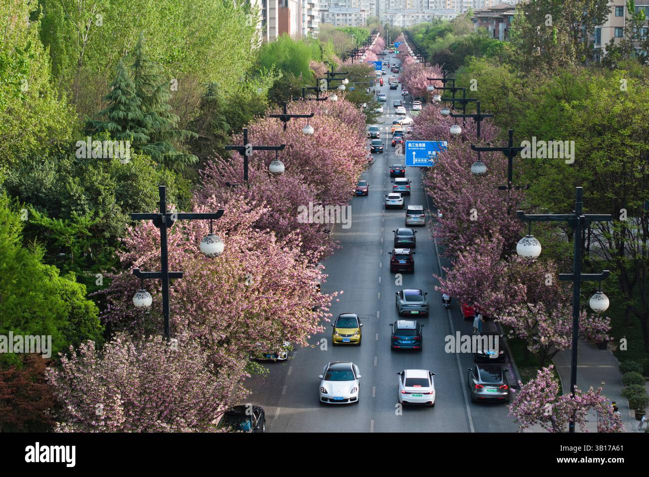 (250425) -- XI'AN, April 25, 2025 (Xinhua) -- An aerial drone photo taken on April 8, 2025 shows ...