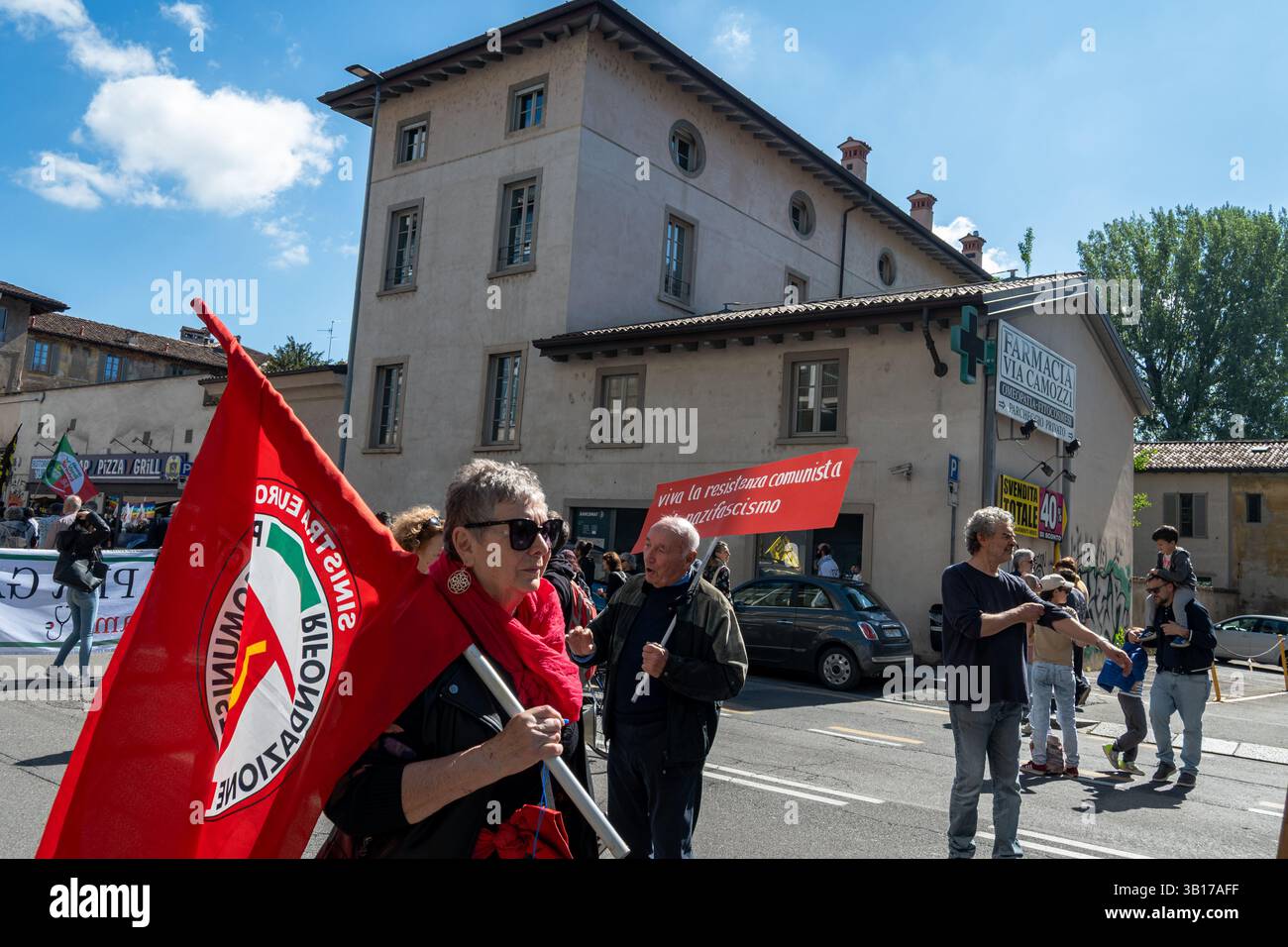 Celebration for the 80th Italian Liberation Day Anniversary. Bergamo ...