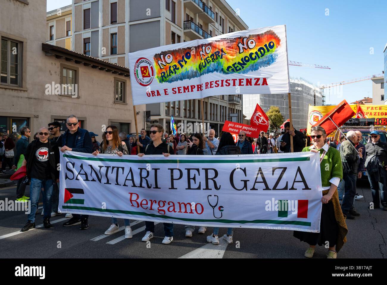 Celebration for the 80th Italian Liberation Day Anniversary. Bergamo ...