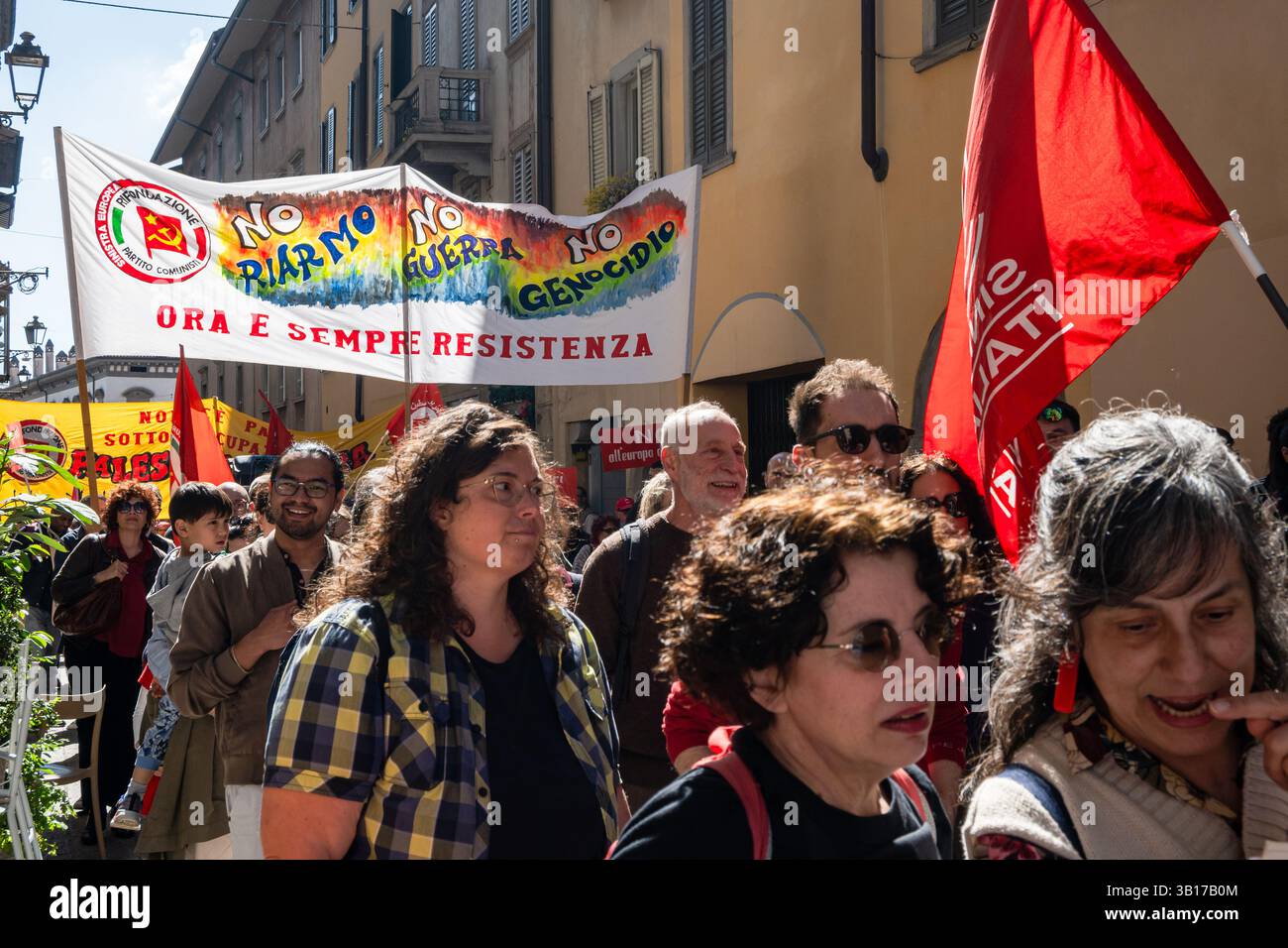 Celebration for the 80th Italian Liberation Day Anniversary. Bergamo ...