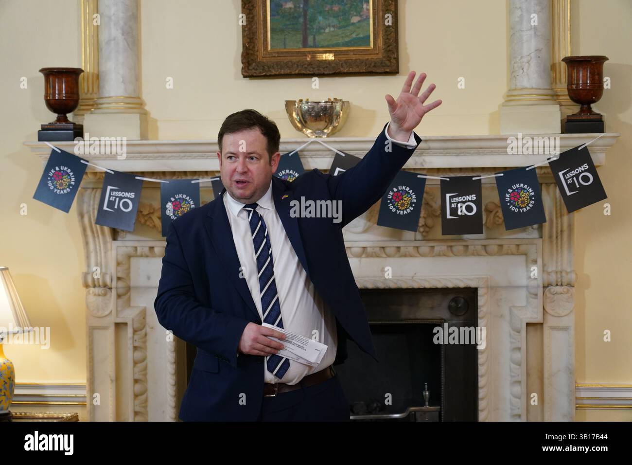 Minister of State for Europe, Stephen Doughty speaks with ...