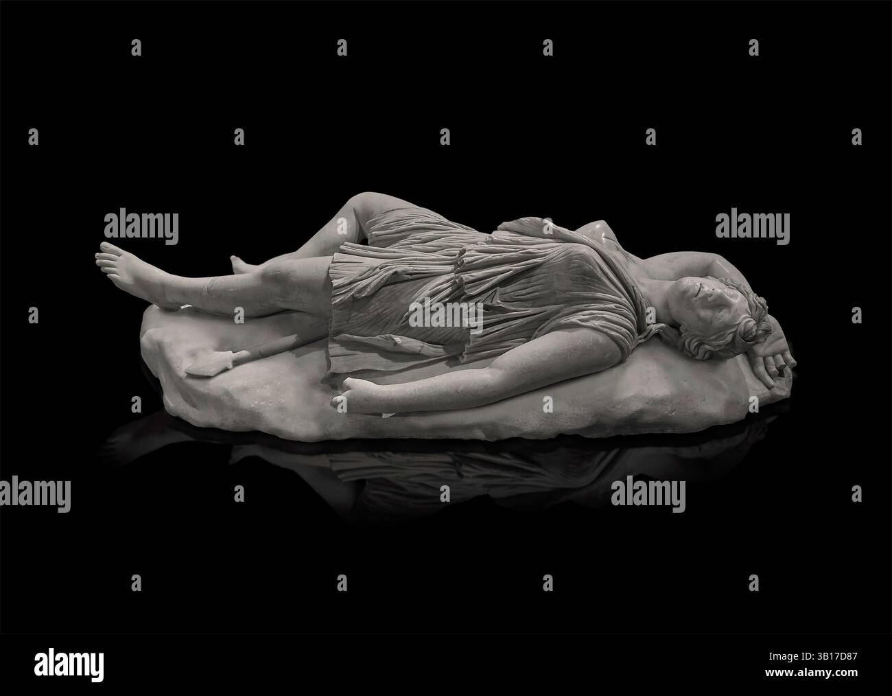 Roman marble statue of a dying Amazon, Antiope, the queen of the ...