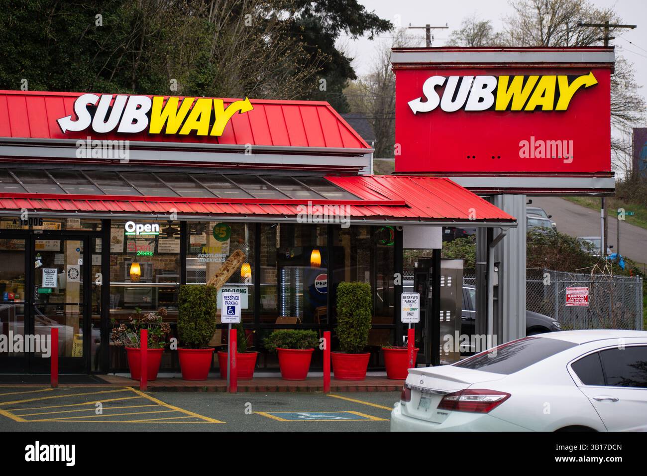 SEATAC, WA, USA - APR 7, 2025: A Subway restaurant in SeaTac ...