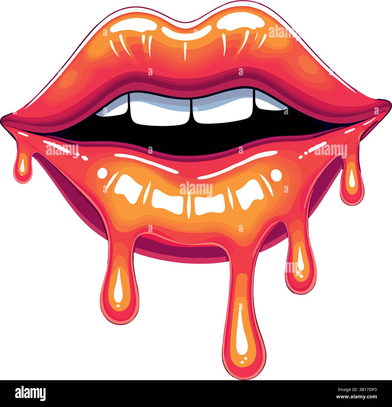 Kiss lips vector hi-res stock photography and images - Alamy