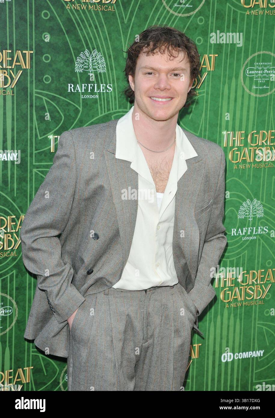 Ben Joyce at "The Great Gatsby" new musical press night, London ...