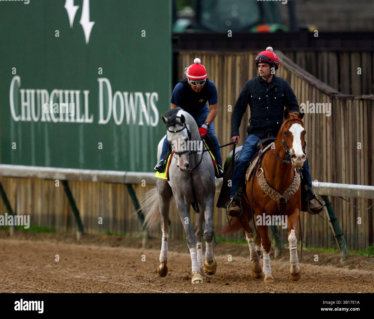 Louisville, United States. 25th Apr, 2025. Kentucky Derby hopeful ...