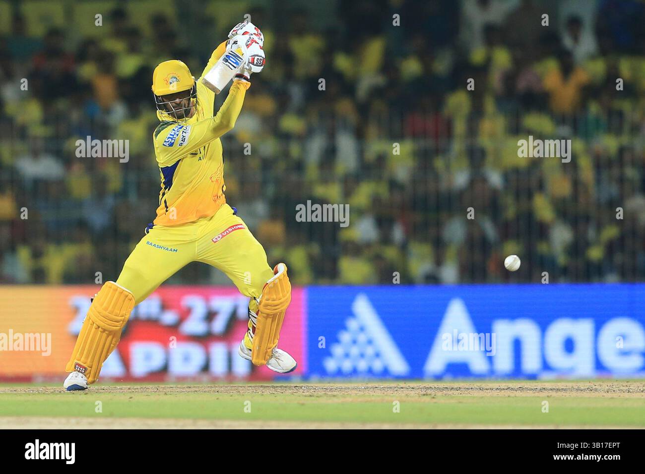 Chennai Super Kings' Deepak Hooda plays a shot during the Indian ...