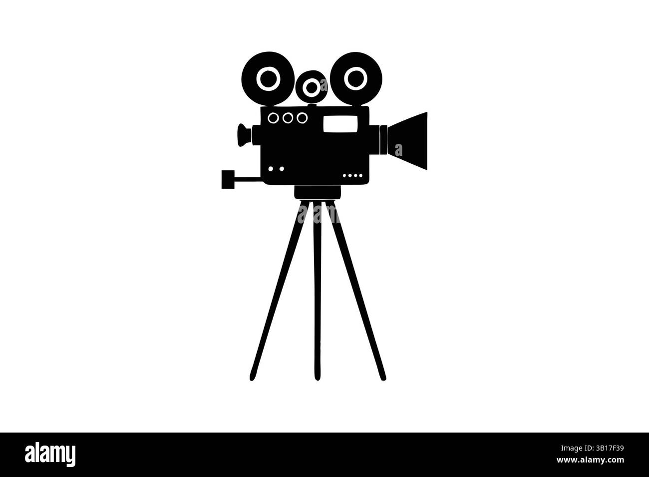 Vintage camera with tripod monochrome hi-res stock photography and ...