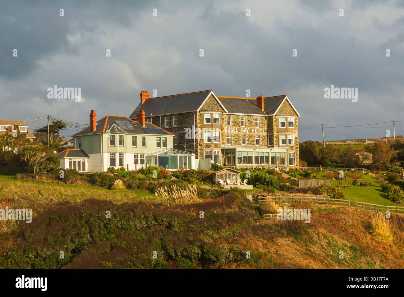 Housel Bay Hotel Cornwall Stock Photo - Alamy