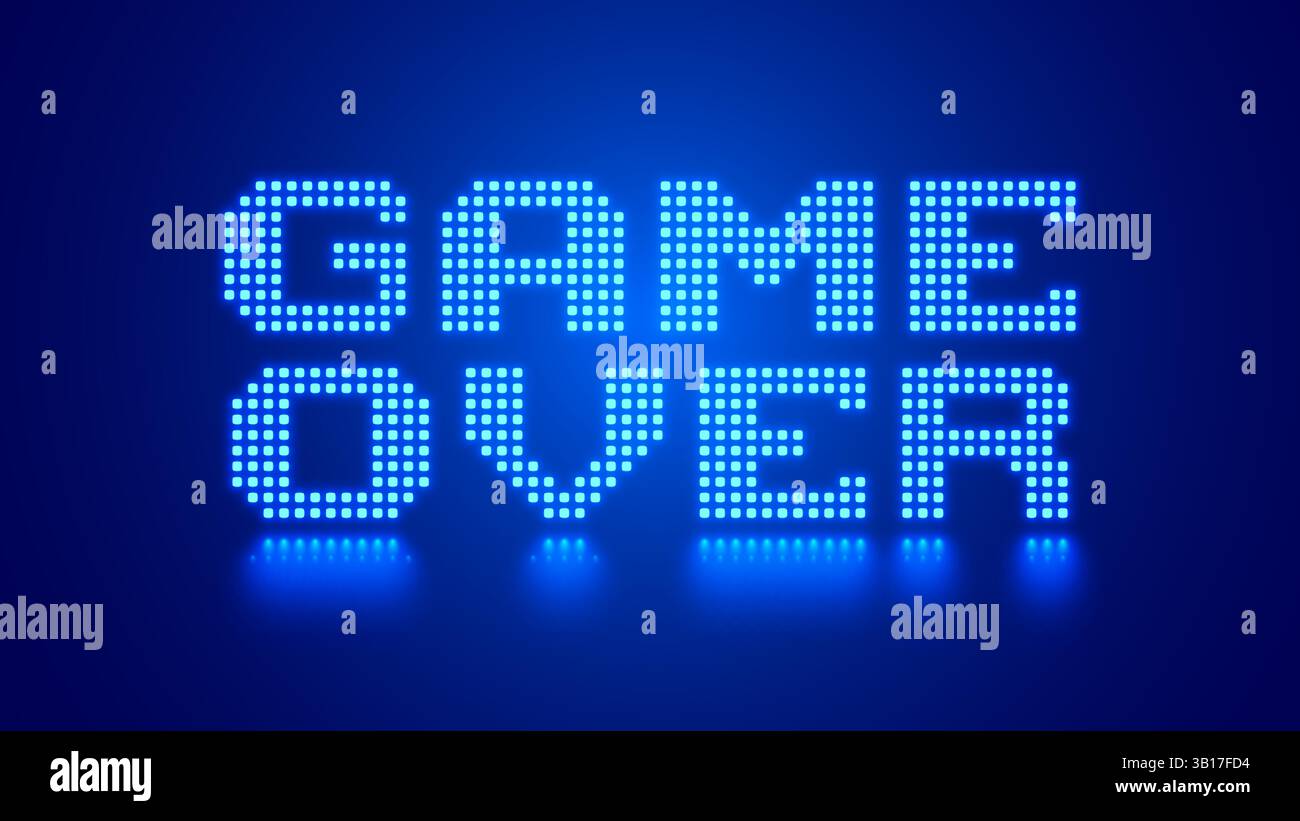 Design of game over message. Pixel art. 8 bit game. Retro gaming for ...
