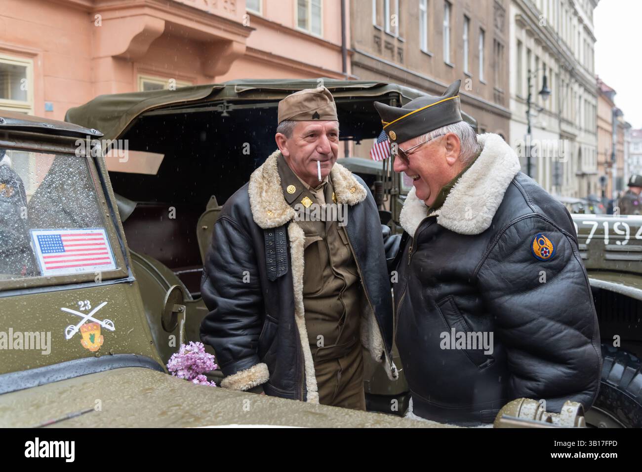 Prague, Czech Republic. 25th Apr, 2025. History enthusiasts dressed in ...