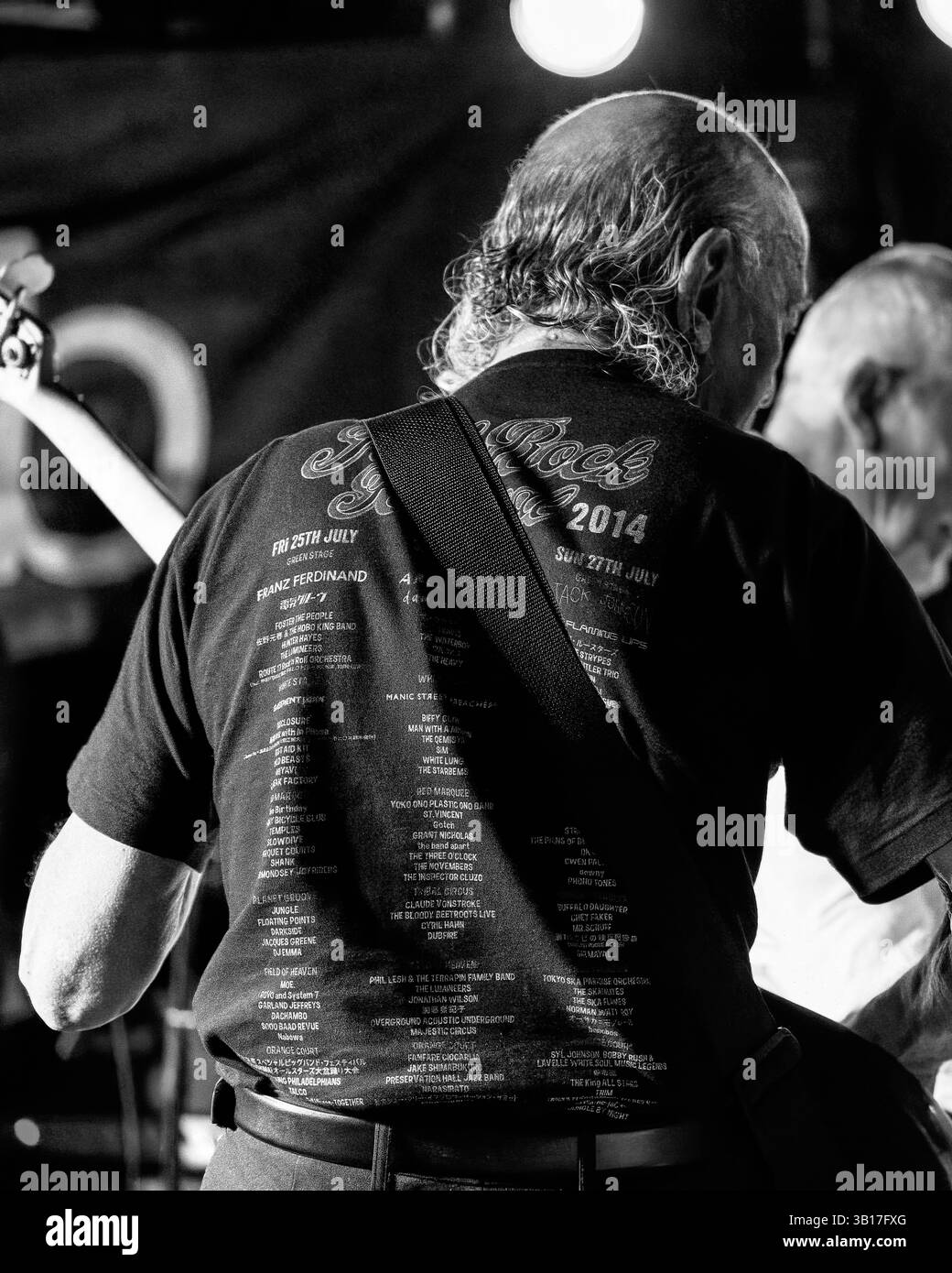 Rock festival crowd summer stage Black and White Stock Photos & Images ...