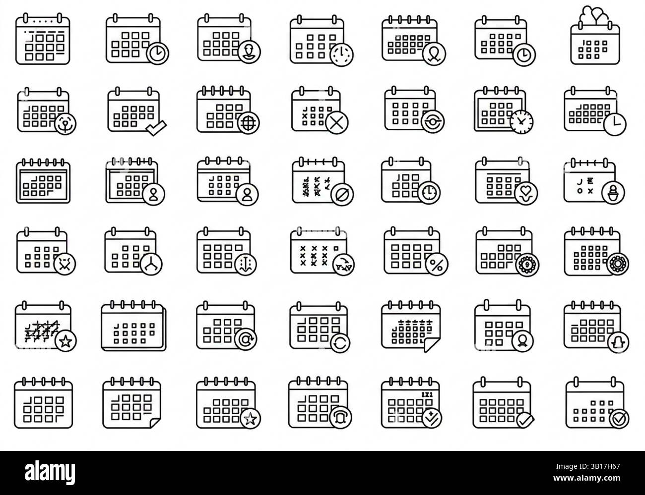 Calendar row column format Black and White Stock Photos & Images - Alamy