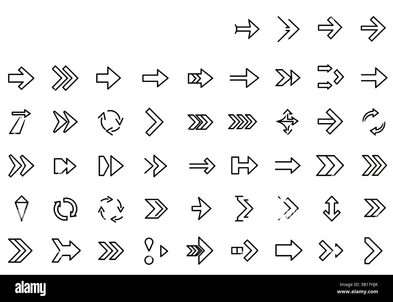 Multi headed arrow icons hi-res stock photography and images - Alamy