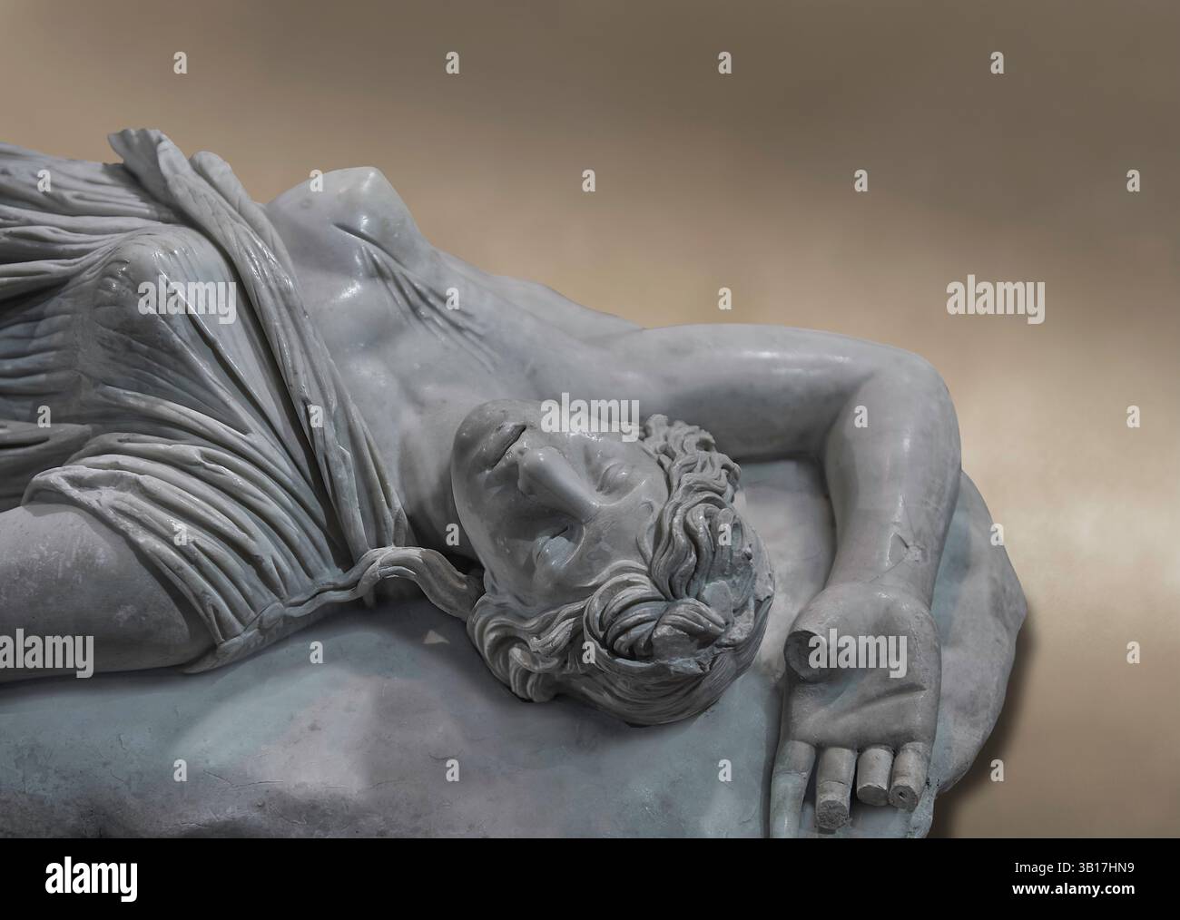 Roman marble statue of a dying Amazon, Antiope, the queen of the ...