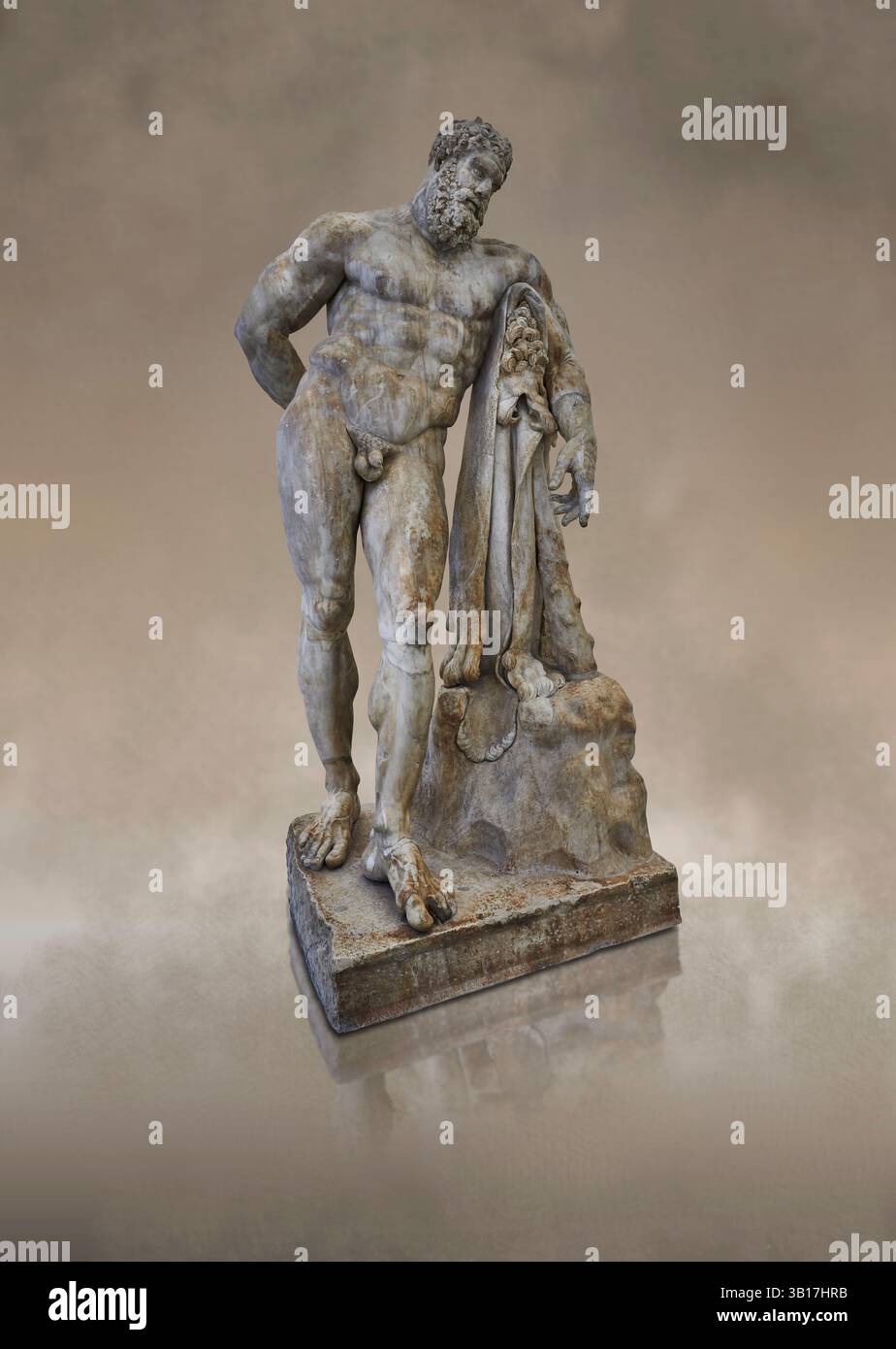 Roman statue of Hercules standing from the Baths of Caracalla, Rome ...