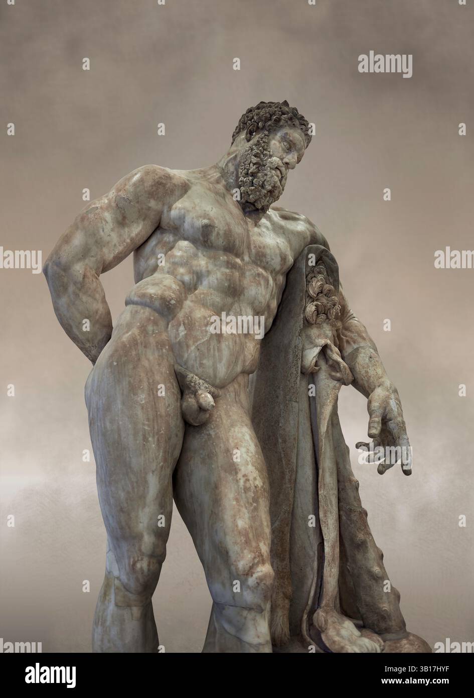 Roman statue of Hercules standing from the Baths of Caracalla, Rome ...