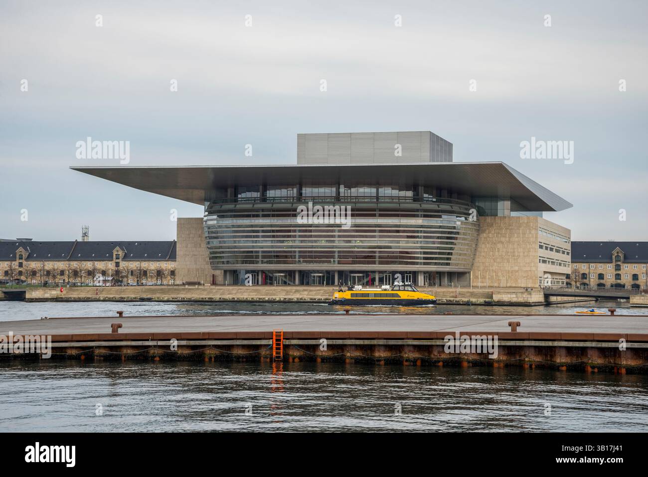 Modern Waterfront Building of Opera Theatre in City Centre, Copenhagen ...