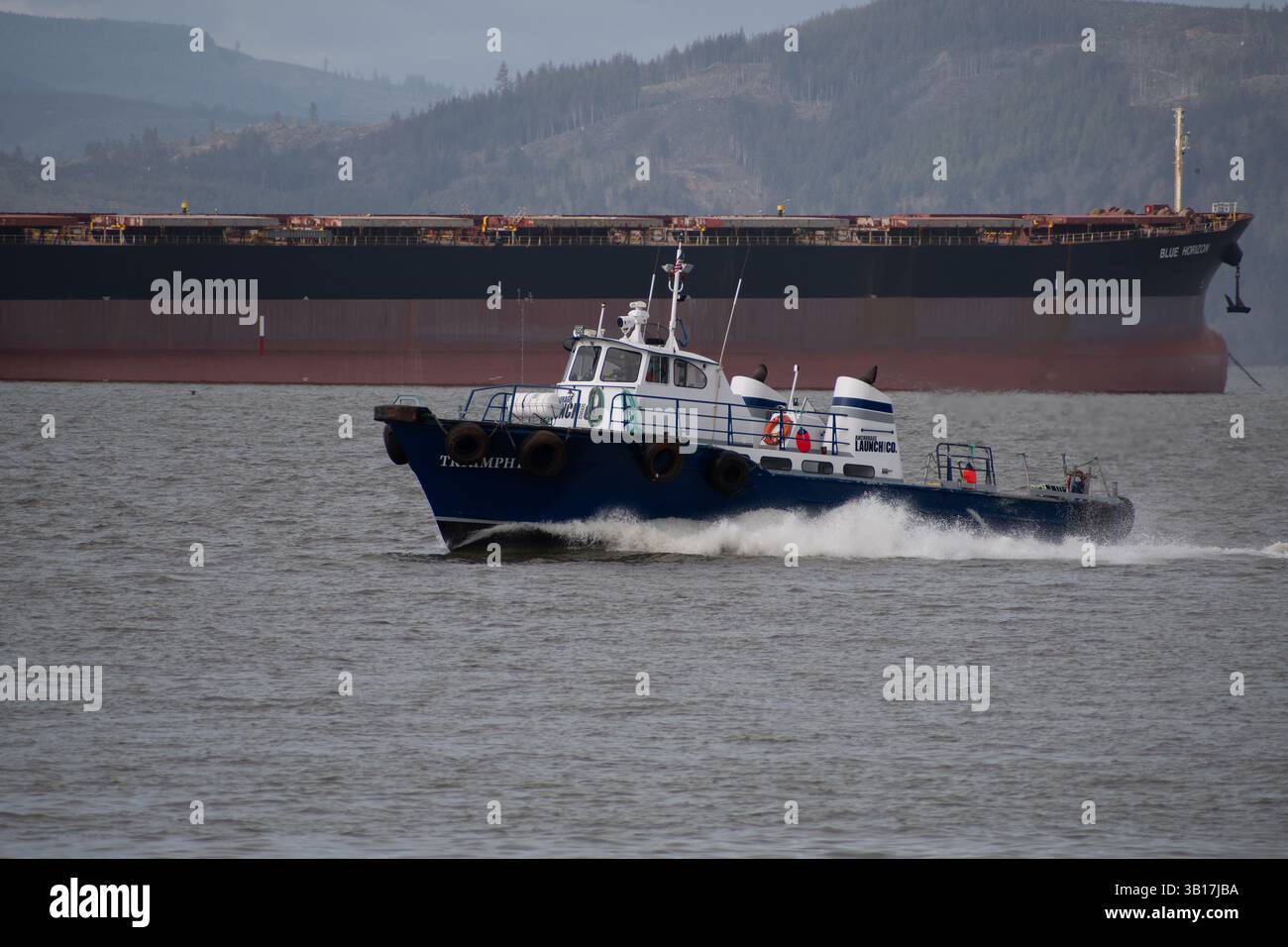 ASTORIA, OR, USA – APRIL 10: The Metal Shark vessel Triumph II, bearing ...