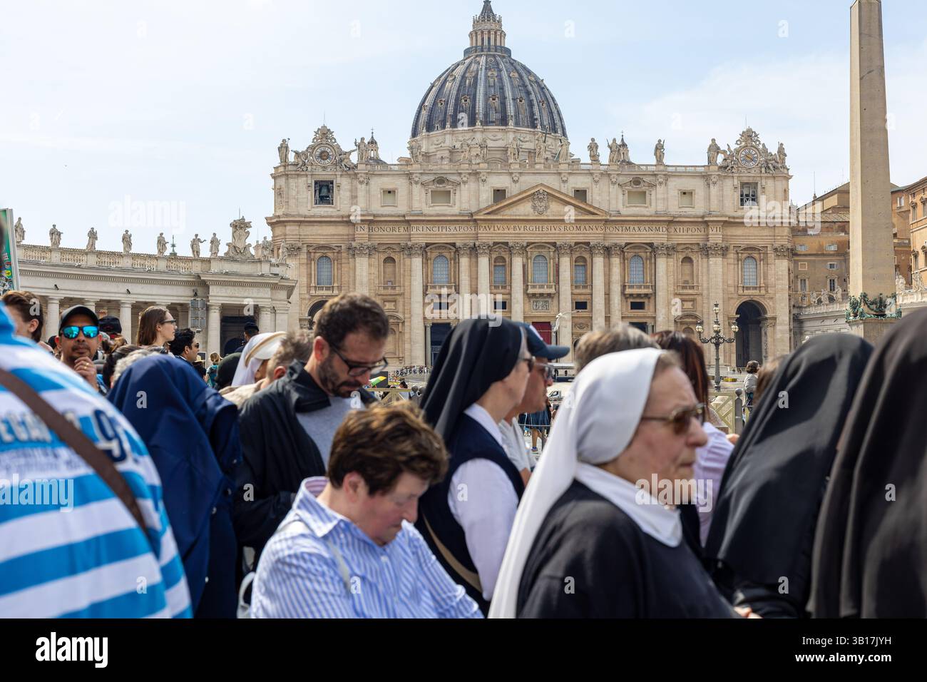 Vatican - April, 23, 2025: Vatican - April, 23, 2025: Nuns and pilgrims ...