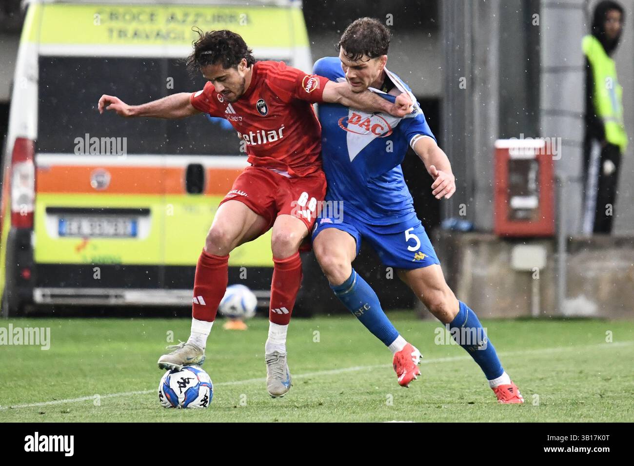 Brescia, Italy. 25th Apr, 2025. Gabriele Calvani (Brescia) during ...