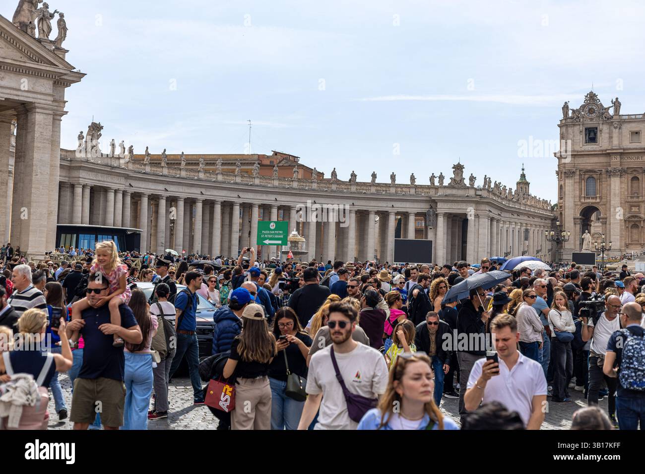 Vatican - April, 23, 2025: Farewell to Pope Francis at square with ...