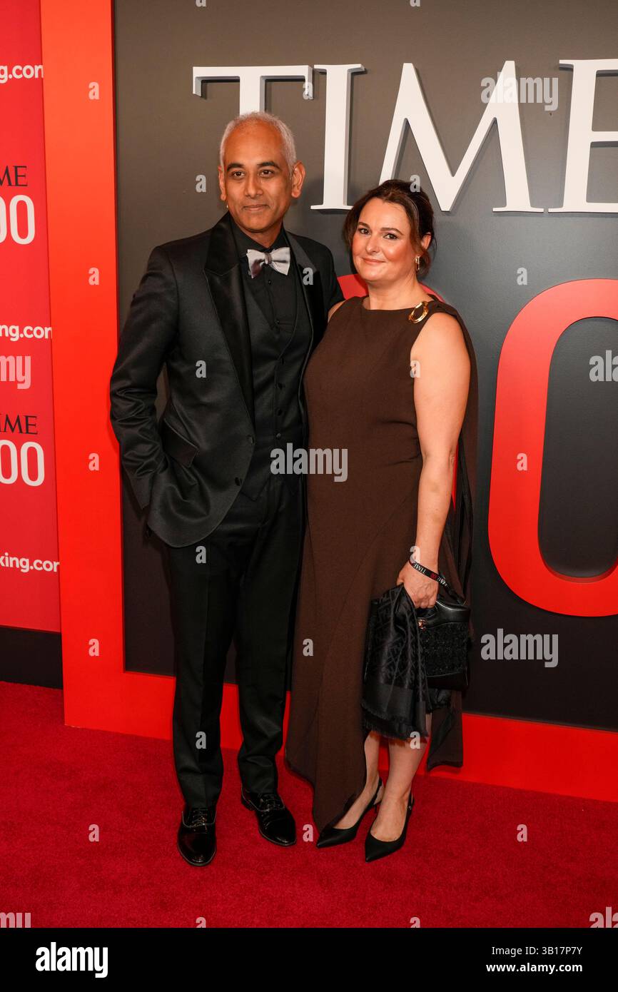 New York, United States. 25th Apr, 2025. (L) Kiran Haslam during the ...