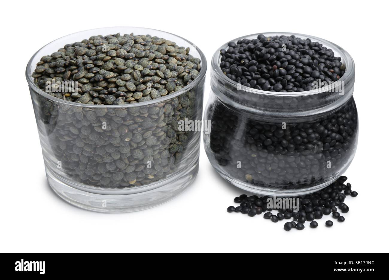 Different types of lentils isolated on white Stock Photo - Alamy