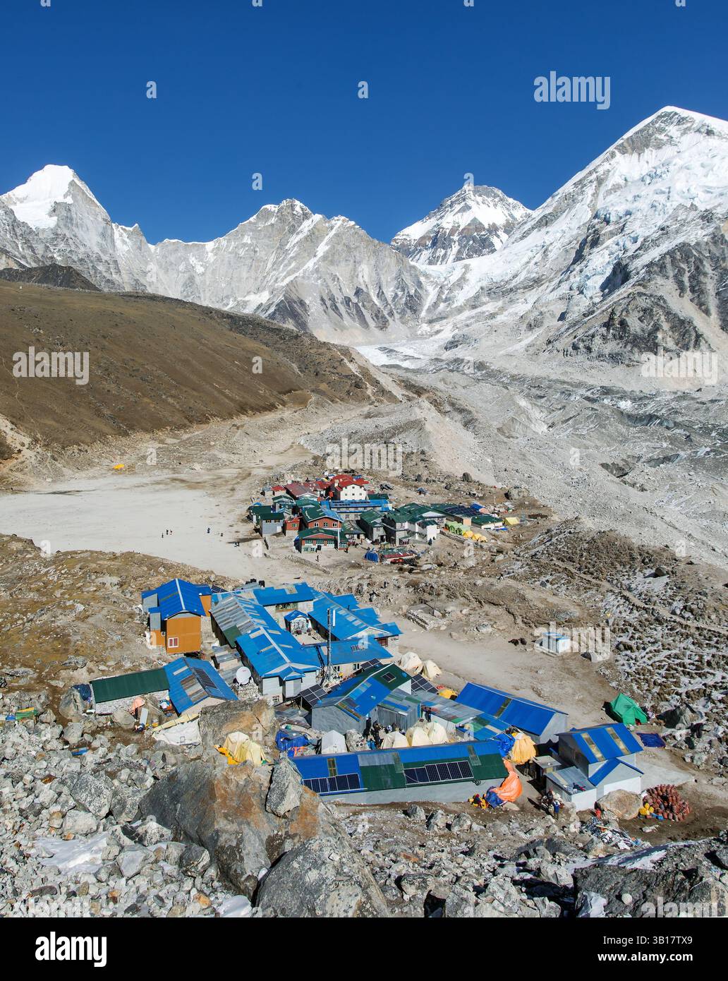 Gorak shep village, village near Mount Everest base camp and mount Kala ...