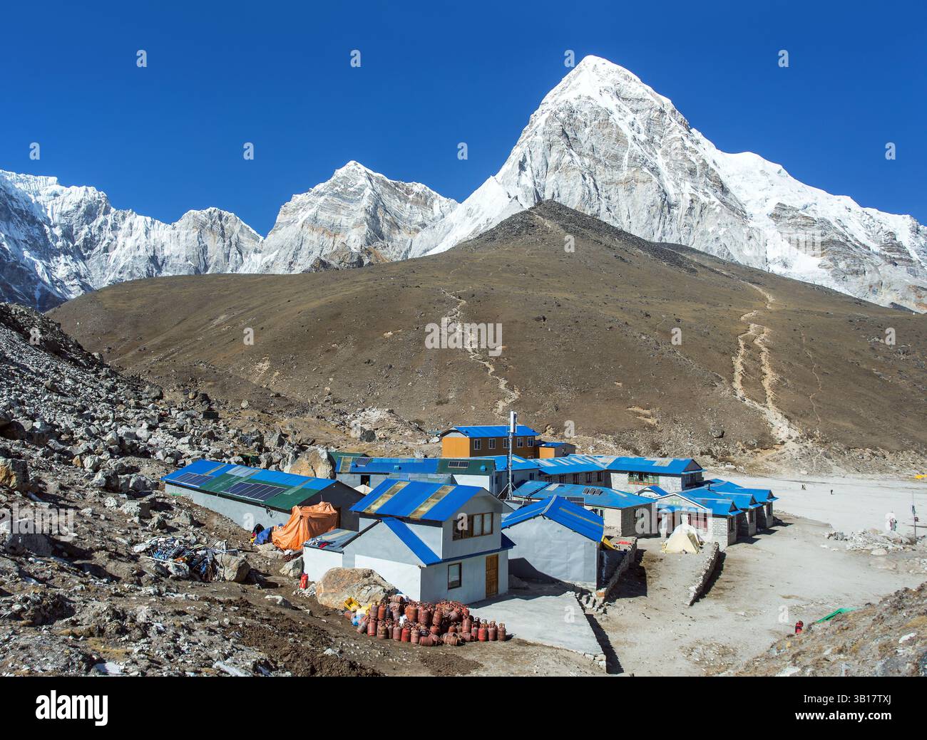 Gorak shep village, village near Mount Everest base camp and mount Kala ...