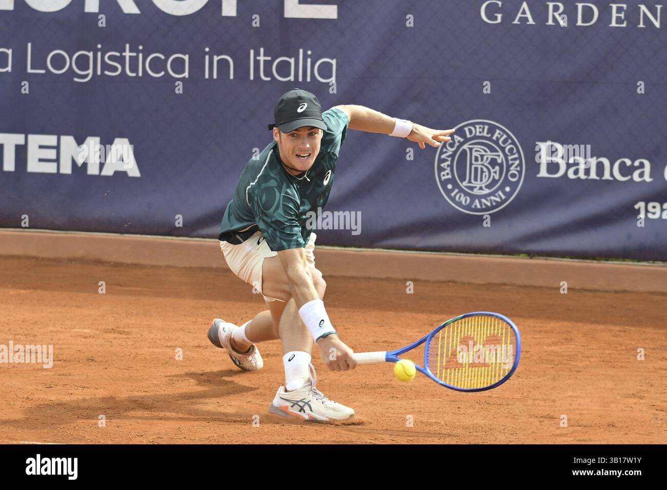 Vilius Gaubas (LTU) in action during the semi-final match of ATP Roma ...