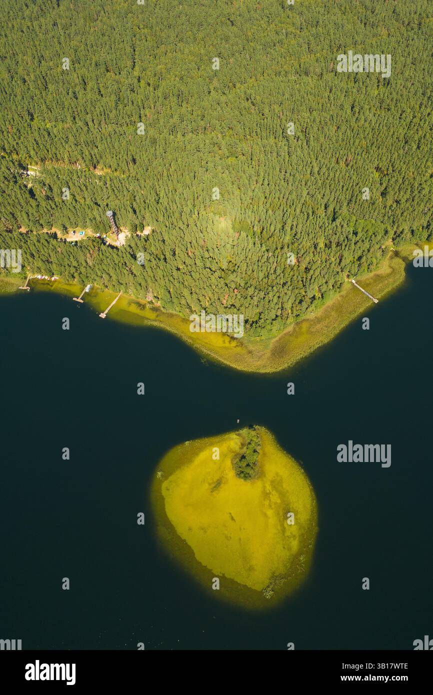Aerial View of Labanoras Regional Park With Lakes and Forests ...