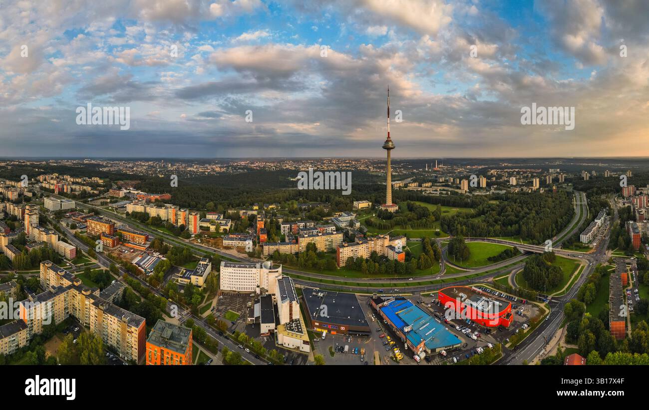 Aerial View of Vilnius TV Tower in Lithuania Stock Photo - Alamy