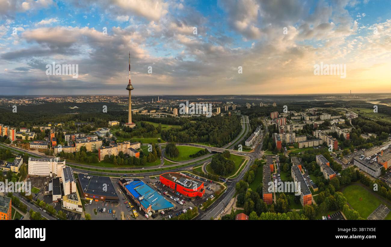 Aerial View of Vilnius TV Tower in Lithuania Stock Photo - Alamy