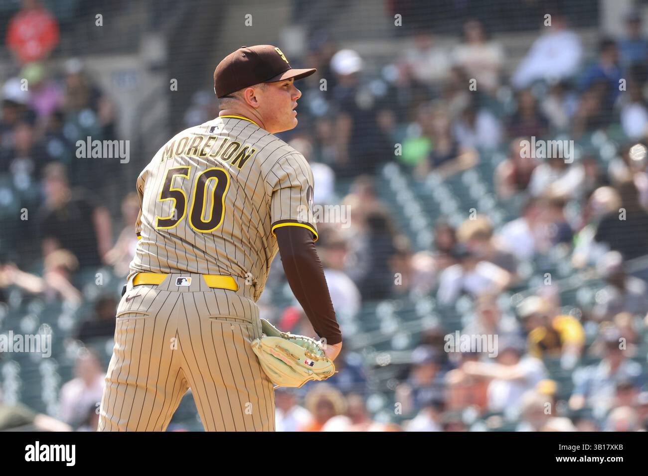 DETROIT, MI - APRIL 23: San Diego Padres pitcher Adrian Morejon (50 ...