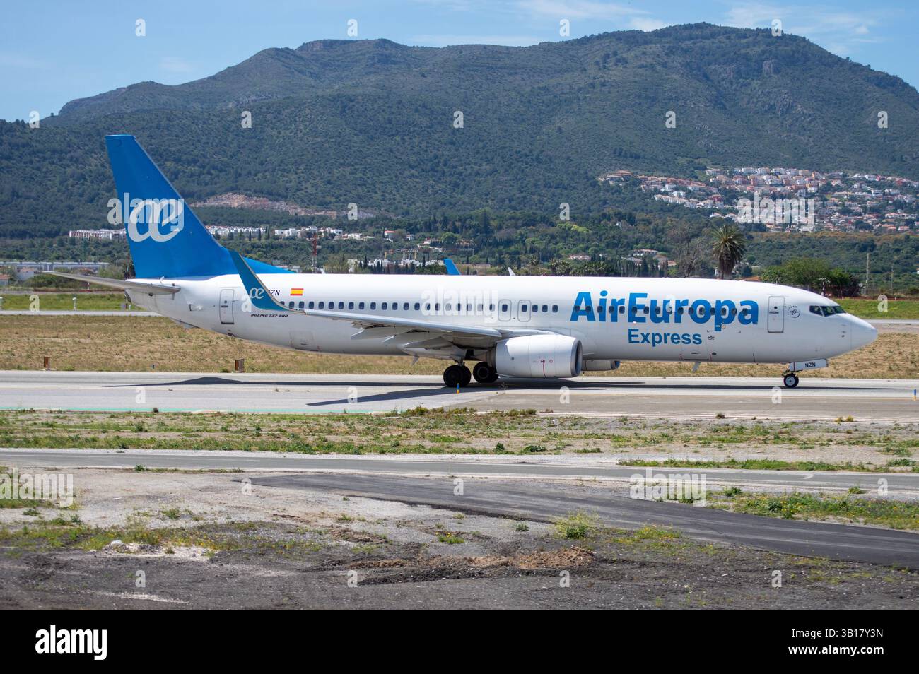 Boeing 737 airliner of the Spanish airline Air Europa at Malaga Costa ...