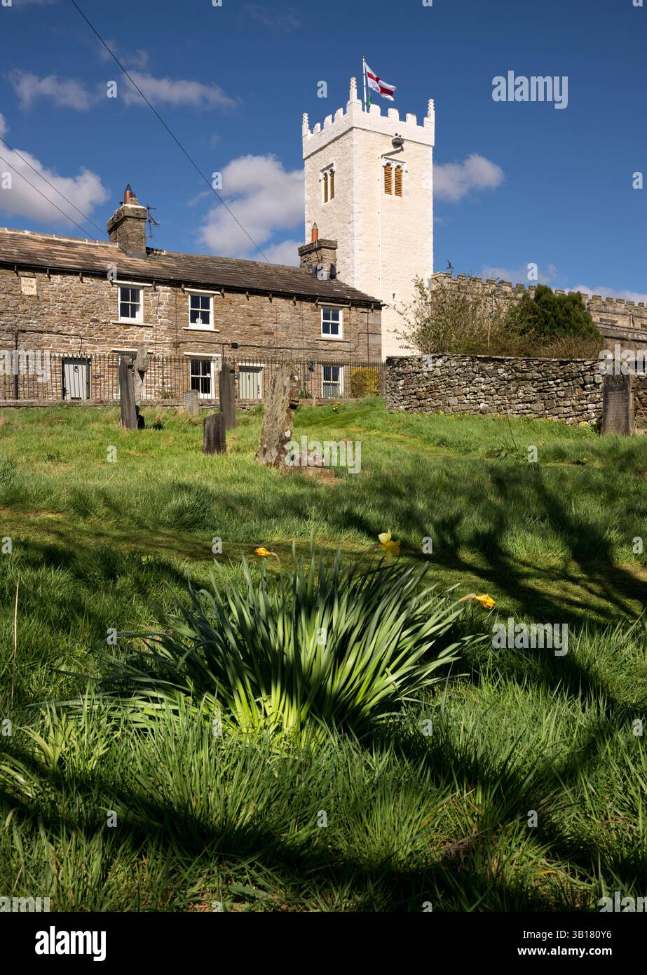 St Oswald's Church, Askrigg, Wensleydale, Yorkshire Dales National Park ...