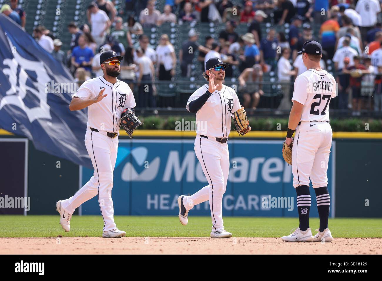 DETROIT, MI - APRIL 23: Detroit Tigers left fielder Riley Greene (31 ...
