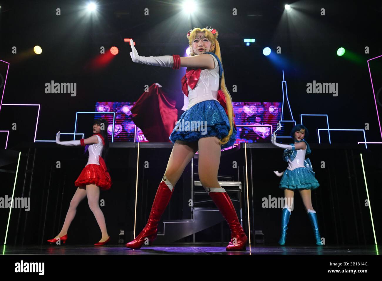 The cast of 'Pretty Guardian Sailor Moon: The Super Live' on stage ...