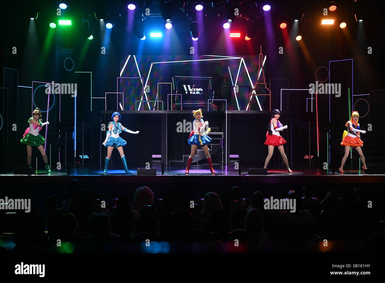 The cast of 'Pretty Guardian Sailor Moon: The Super Live' on stage ...