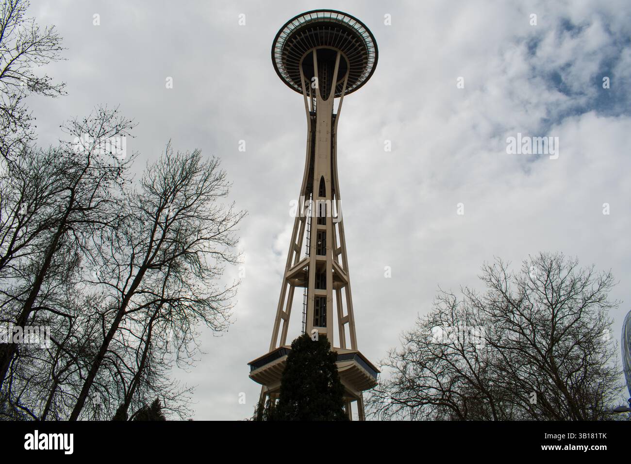 SEATTLE, WA, USA - APR 7, 2025: The Space Needle is seen in Seattle ...
