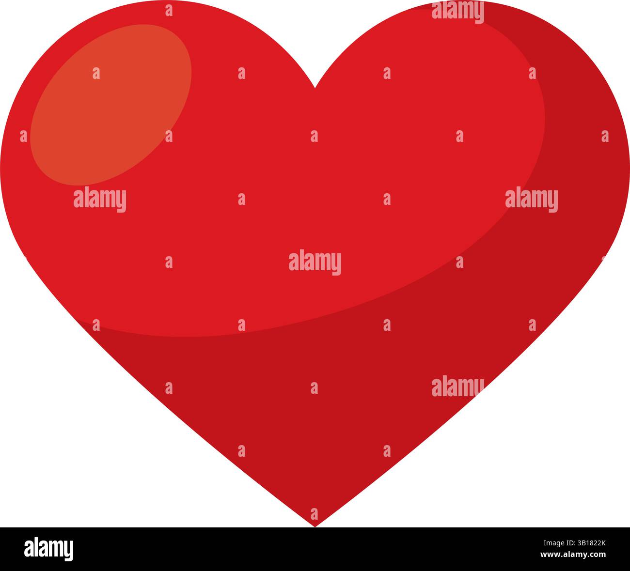Minimal red heart. Vector illustration Stock Vector Image & Art - Alamy