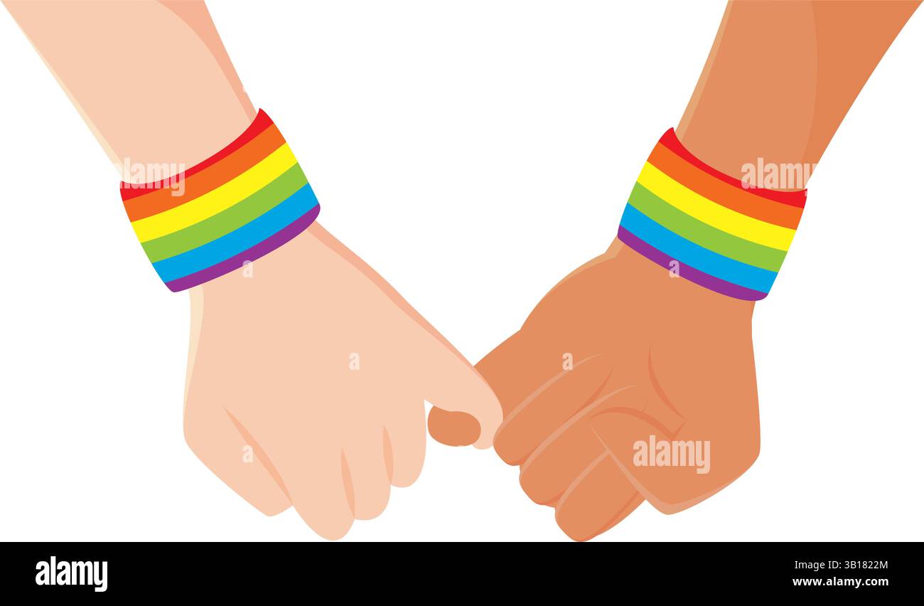 Hands with pride bands. Vector illustration Stock Vector Image & Art ...