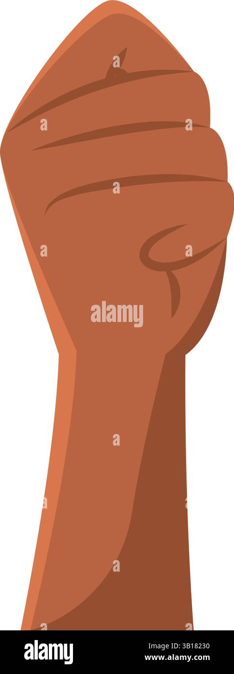 Brown raised fist. Vector illustration Stock Vector Image & Art - Alamy